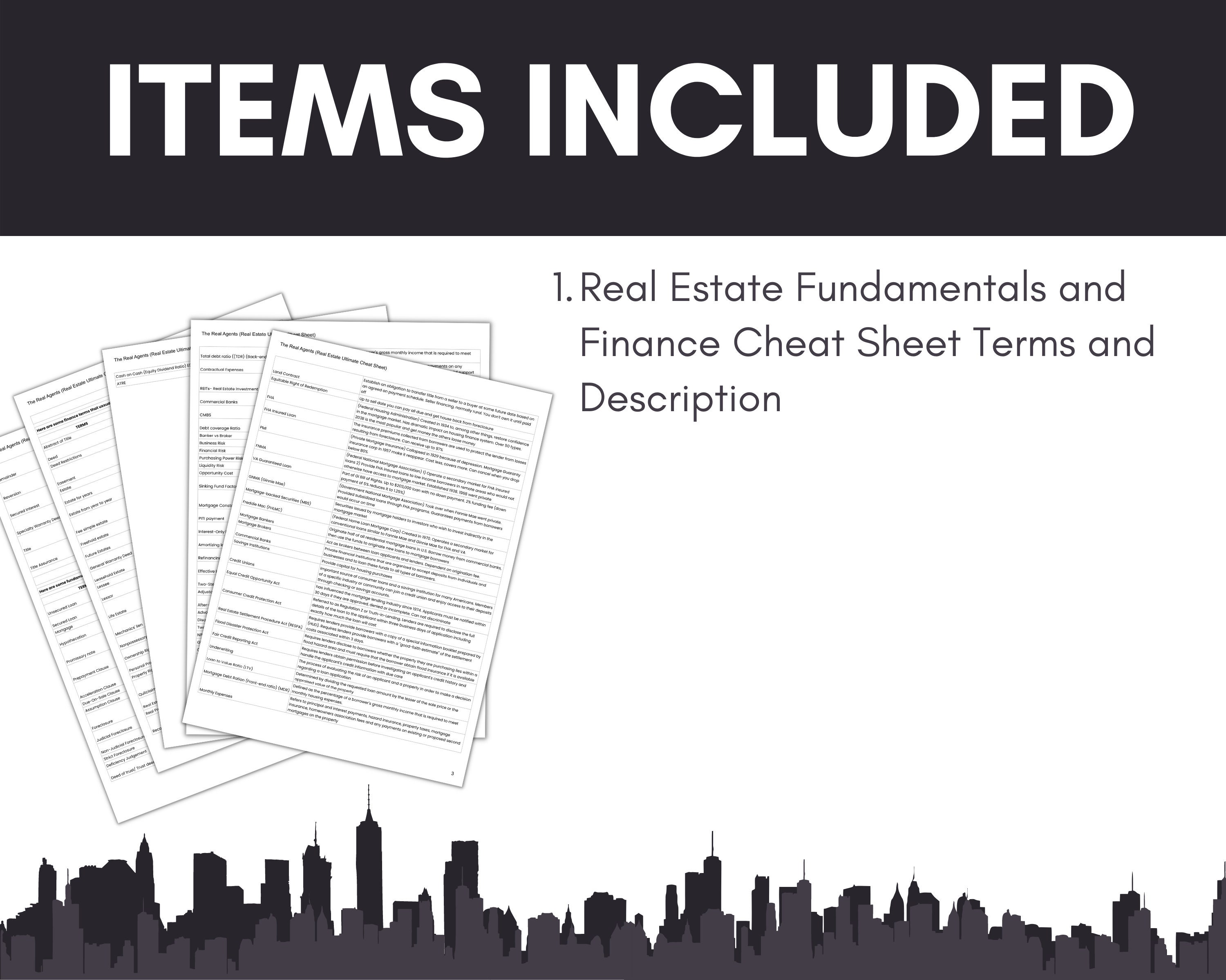 Real Estate Fundamentals and Finance Cheat Sheet 5 Pages RE Exam ...