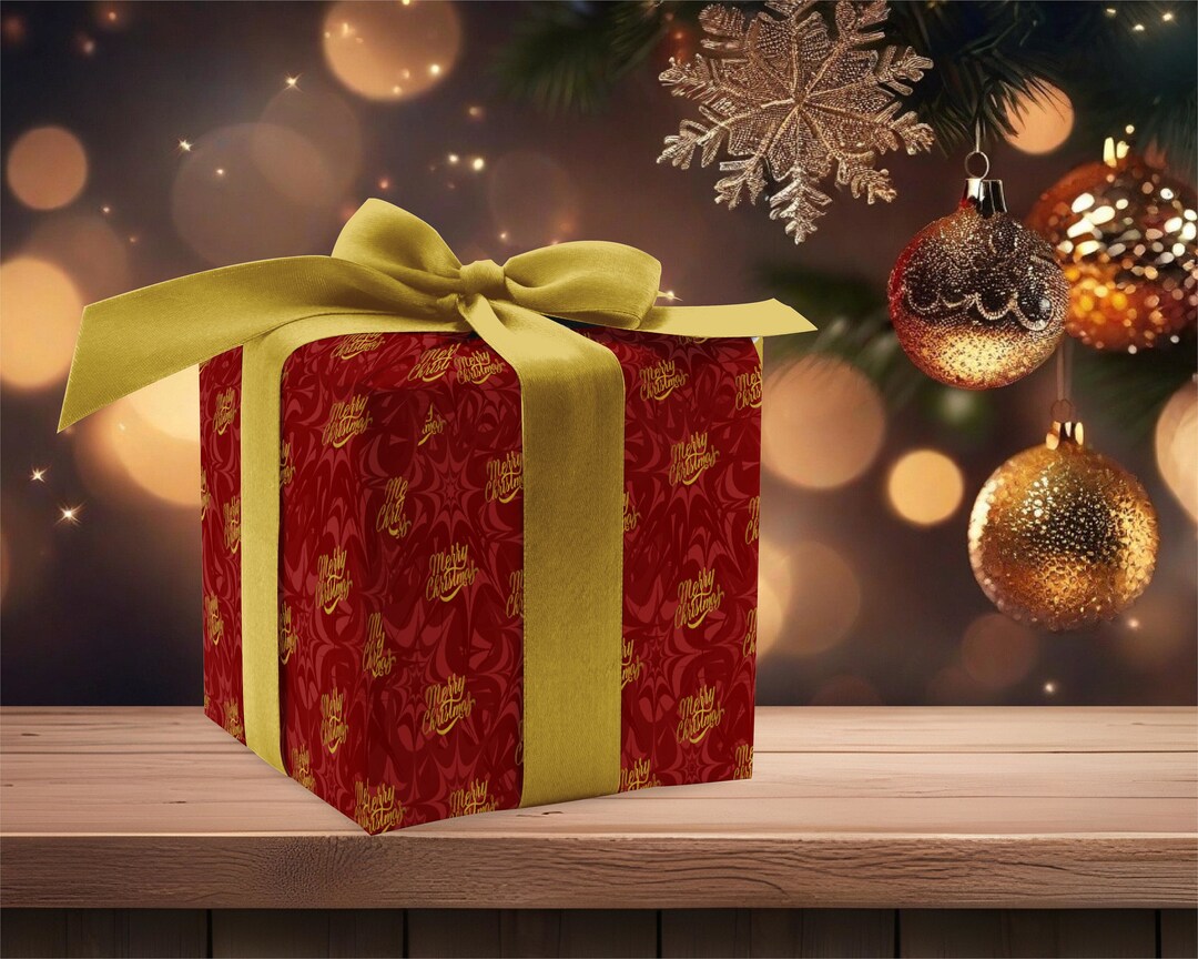 Red Christmas Wrapping Paper Gift Wrapping Paper Red and - Etsy