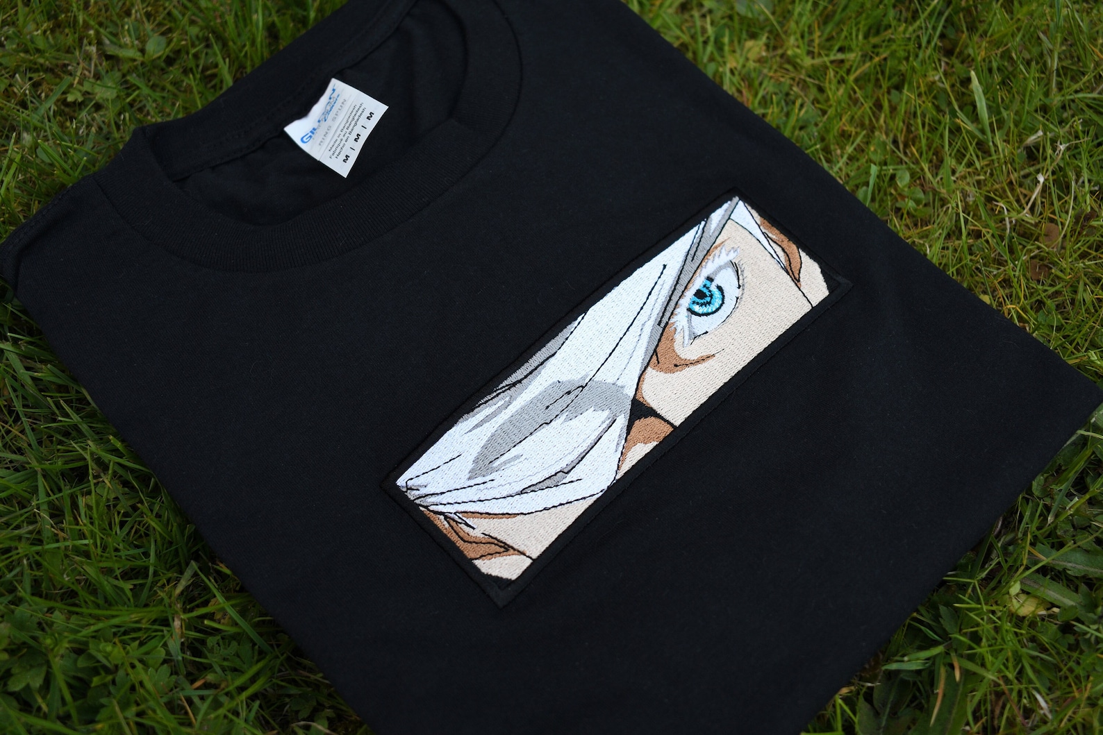 ANIME EMBROIDERED T-SHIRT / Anime Embroidery Streetwear / 100% Cotton ...