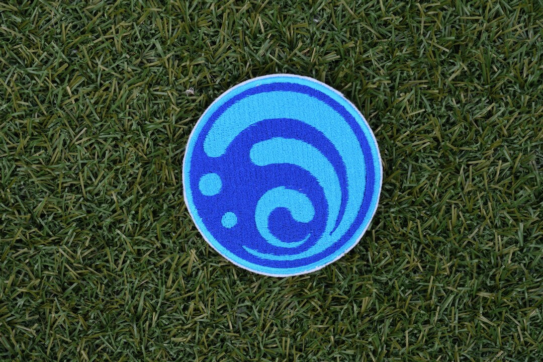 GENSHIN INSPIRED PATCH / Hydro Element Badge / Iron-on Embroidered ...