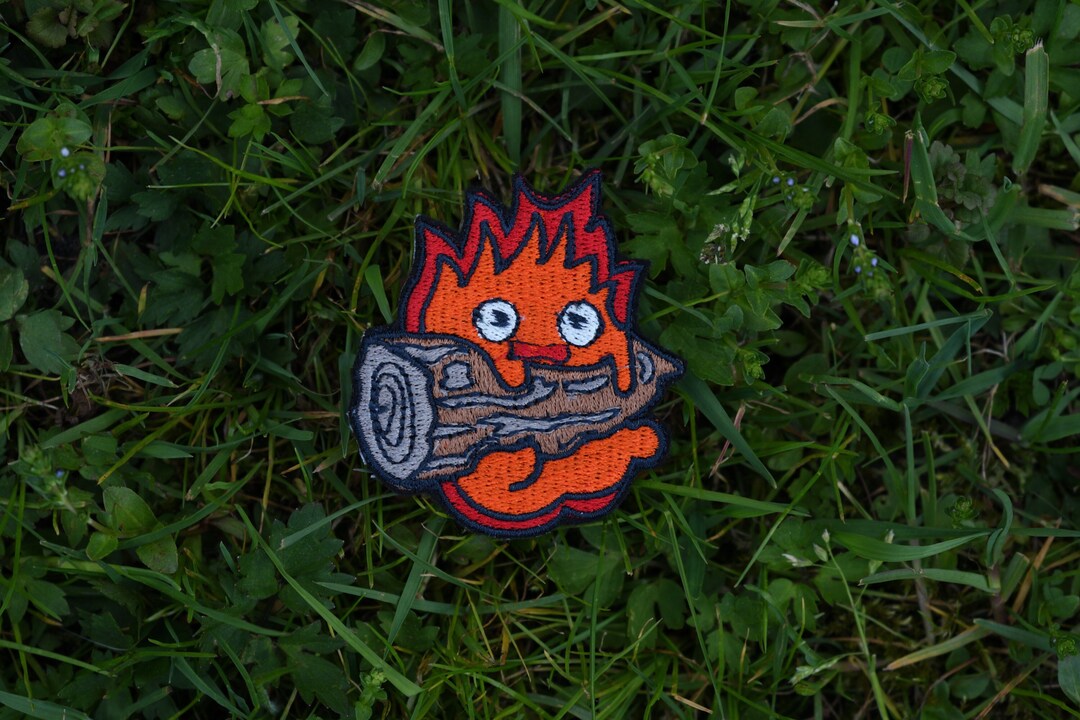 GHIBLI INSPIRED PATCH / Iron-on Embroidered Patch / Anime Fire Cute ...