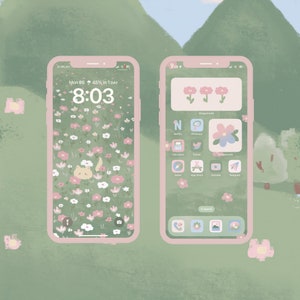 Pink Bloom Phone Theme | Ios Phone Theme | Icons Pack | Widgets Theme ...
