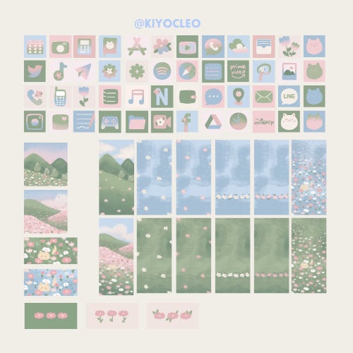 Pink Bloom Phone Theme | Ios Phone Theme | Icons Pack | Widgets Theme ...