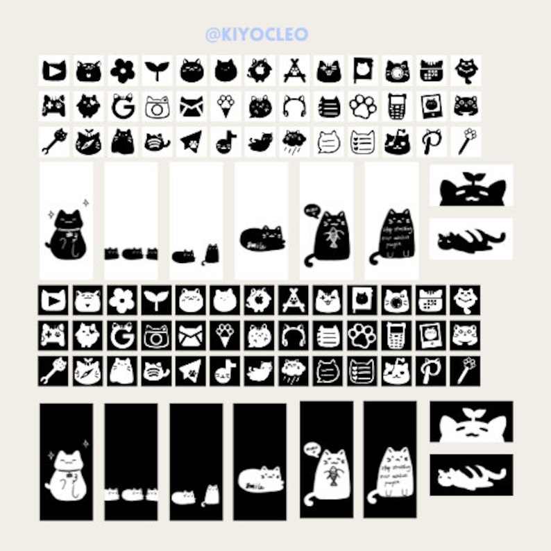 Meow Cat Phone Theme | Ios Phone Theme | Icons Pack | Widgets Theme ...