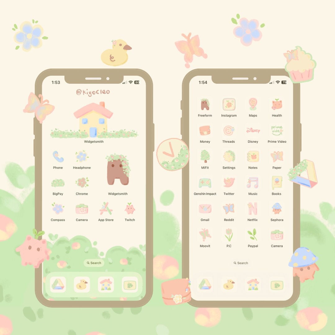Little Pastel Phone Theme | Ios Phone Theme | Icons Pack | Widgets ...