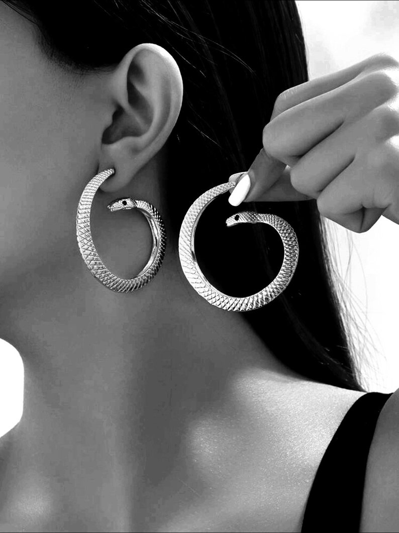 Koboko Snake Hoop Earrings - Etsy