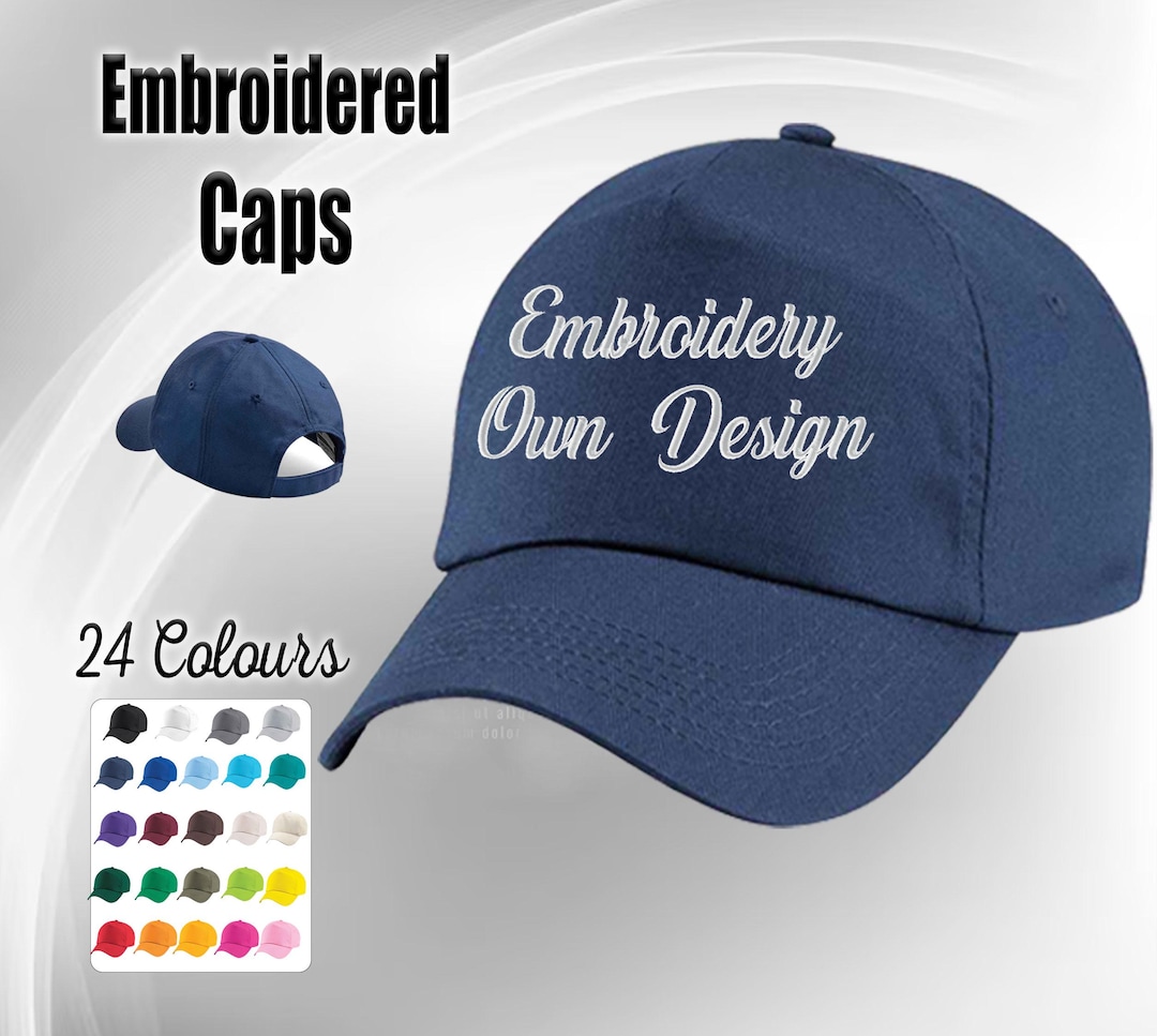 Personalized Embroidered Baseball Cap: Custom Name or Logo - Etsy UK