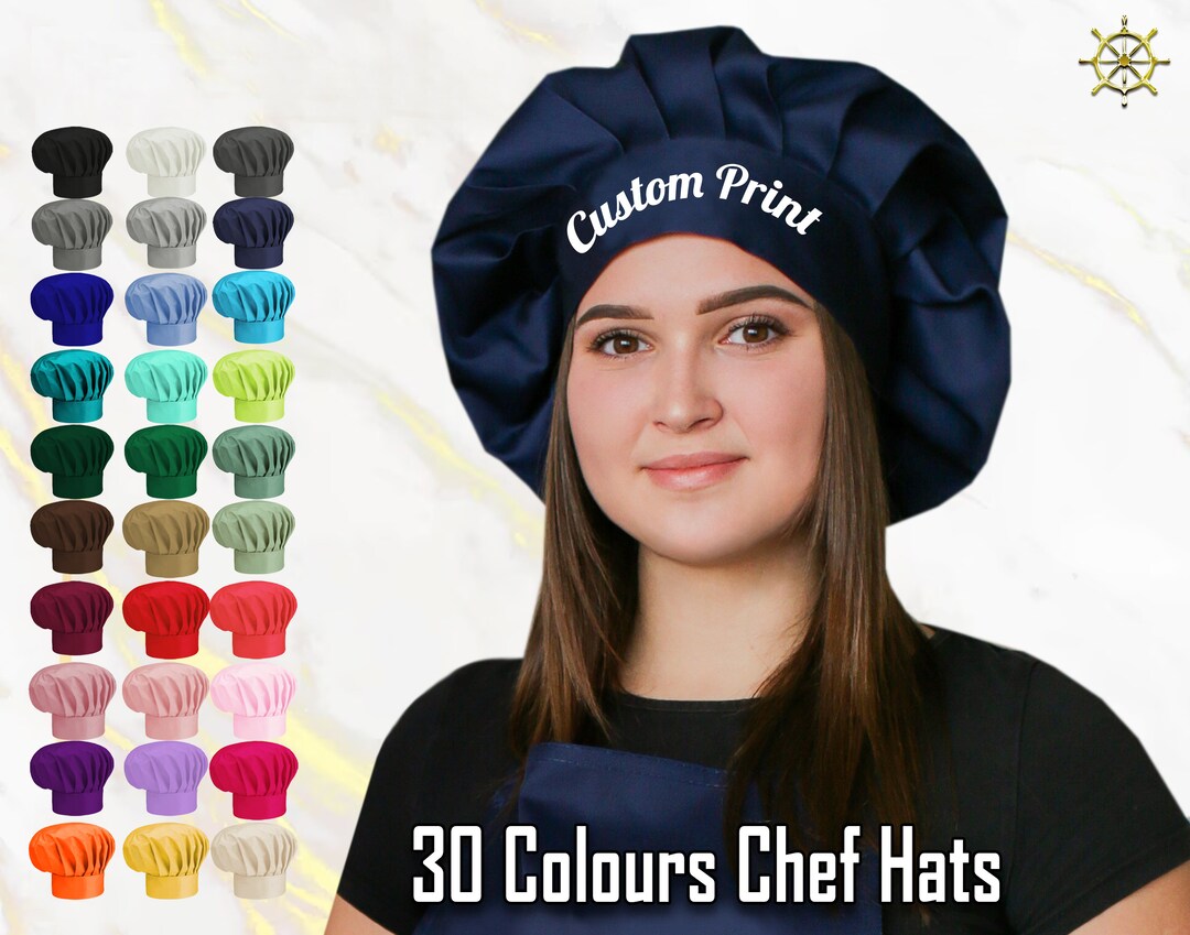 Personalized Chef Hat With Print: Custom Logo BBQ Hat - Etsy