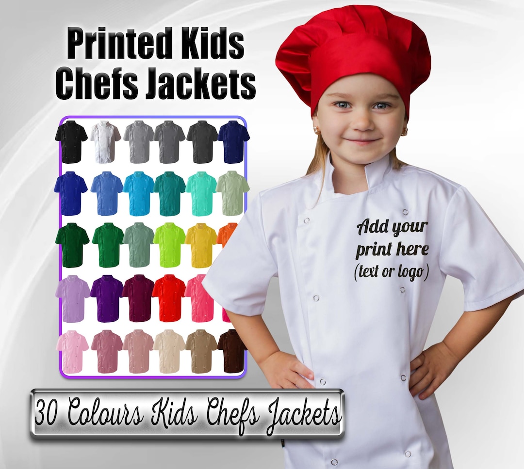 Personalized Kids Chef Jacket: Custom Printed Children's Cooking ...