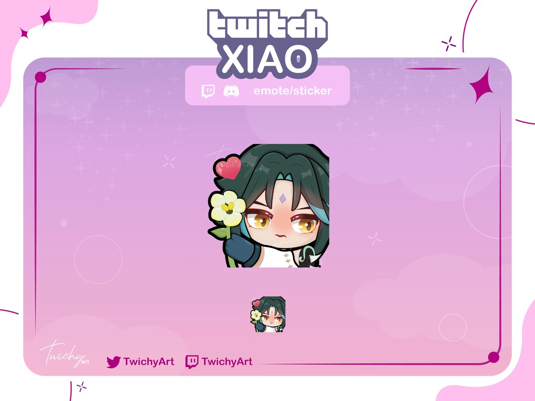 Xiao Flower Emote for Twitch / Discord Sticker / Youtube Genshin Impact ...