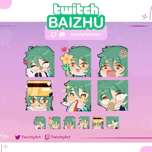 Baizhu Pack of Emotes for Twitch / Discord Stickers / Youtube | Genshin ...