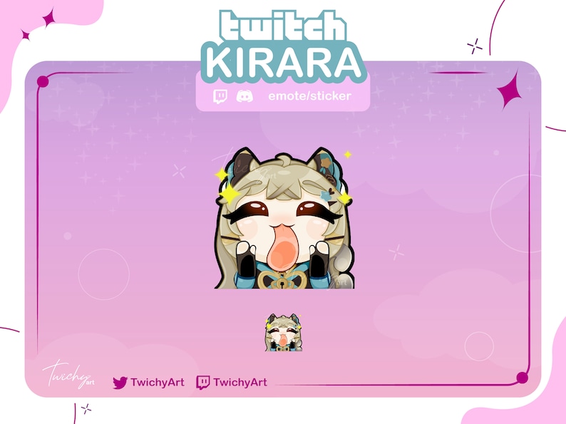 Kirara Lick Emote for Twitch / Discord Sticker / Youtube Genshin Impact ...