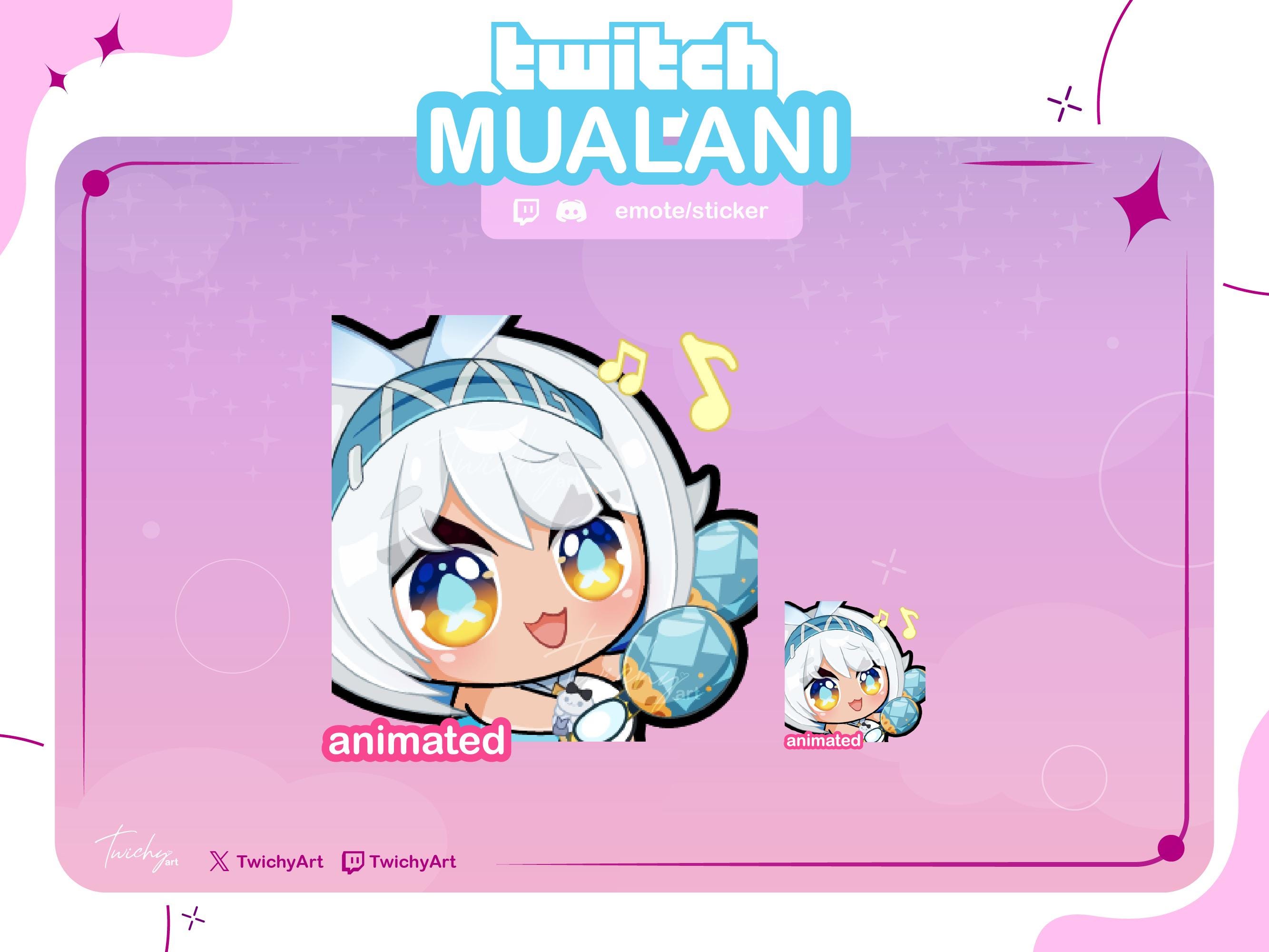 Mualani Maracas Emote Animado para Twitch / Discord Stickers / Youtube ...