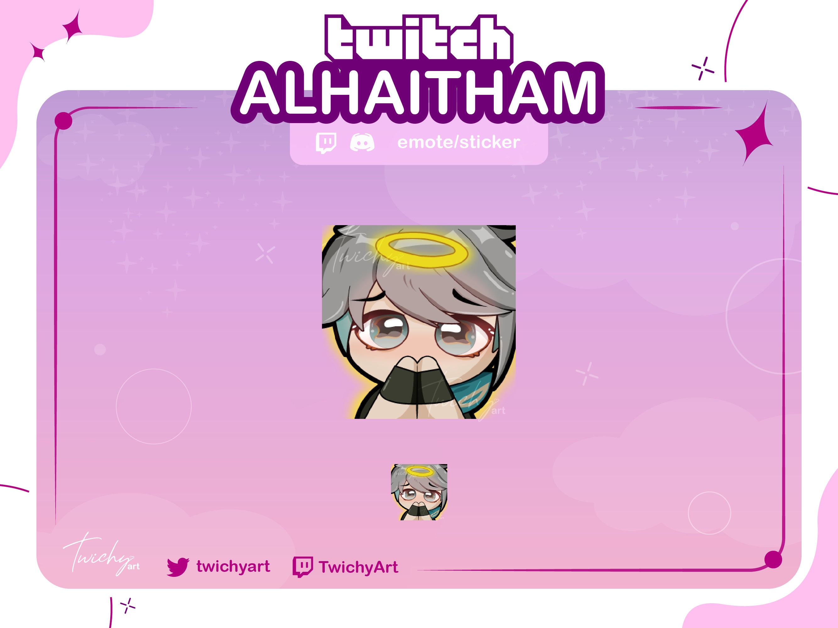 Alhaitham Pray Emote for Twitch / Discord Sticker / Youtube - Etsy