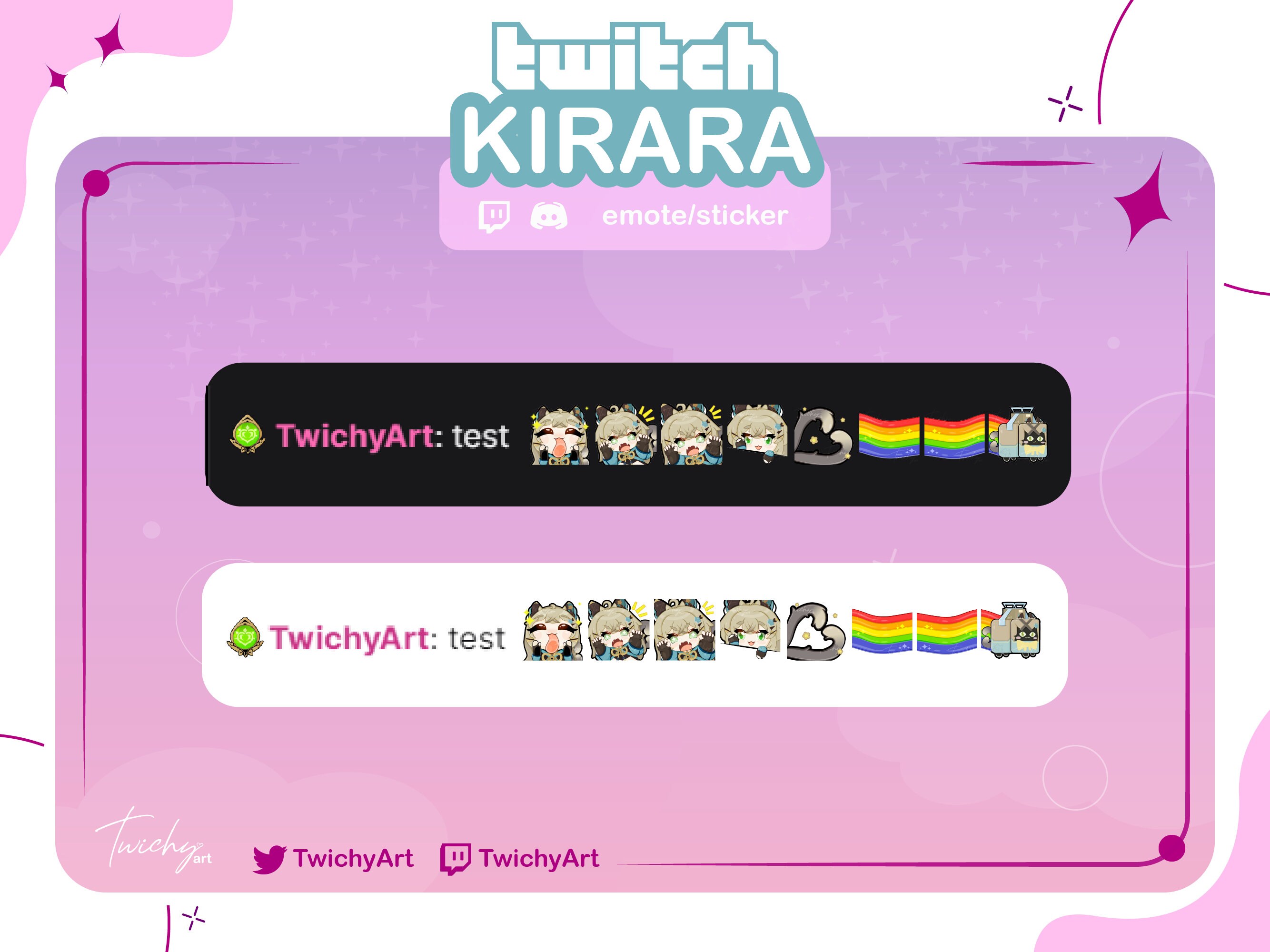 Kirara Pack of Emotes for Twitch / Discord Stickers / Youtube | Genshin ...