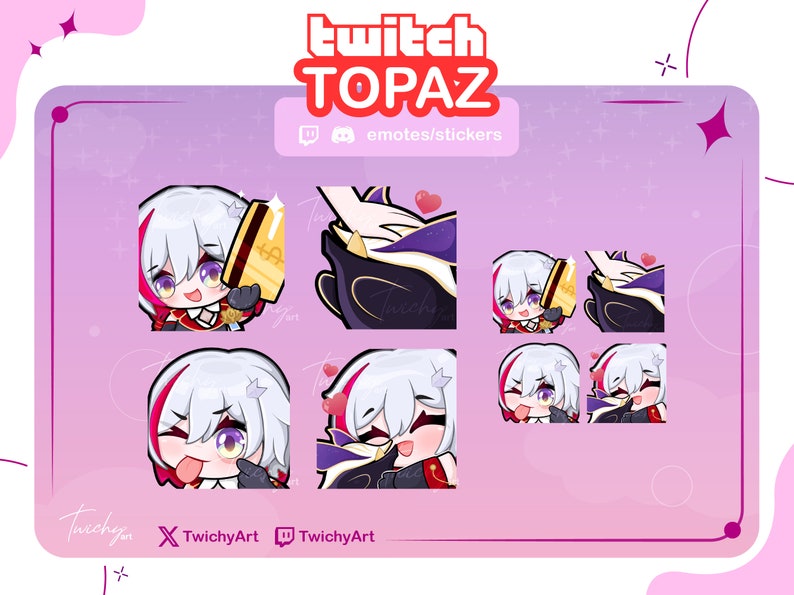Topaz 4 Emotes Pack for Twitch / Discord / Youtube | Honkai Star Rail ...
