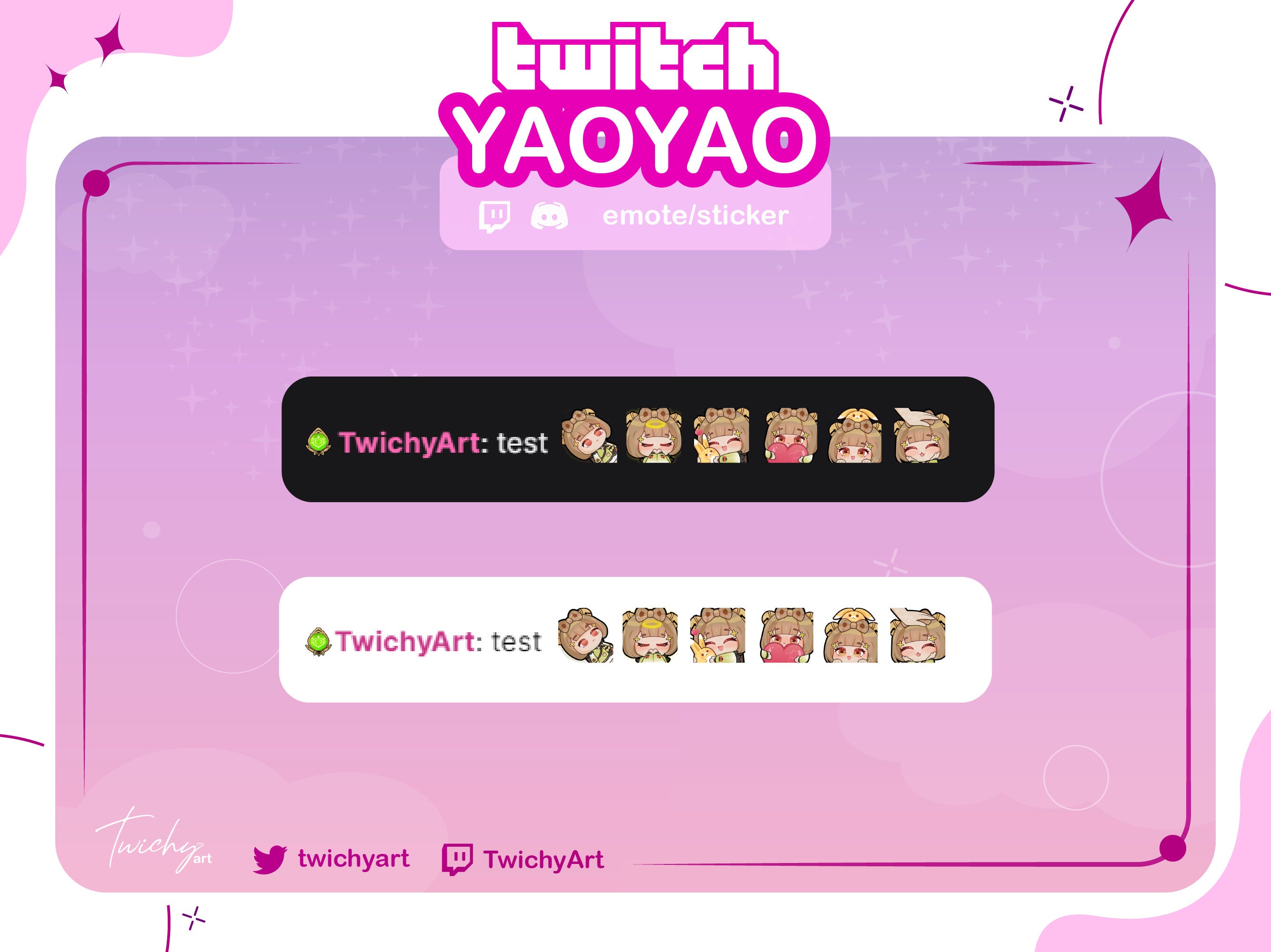 Yaoyao Pack of Emotes for Twitch / Discord Stickers / Youtube | Genshin ...