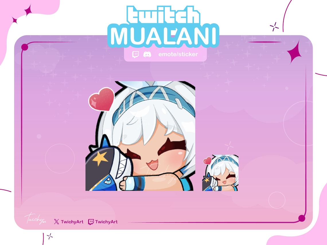 Mualani Hug Emote for Twitch / Discord Stickers / Youtube | Genshin ...