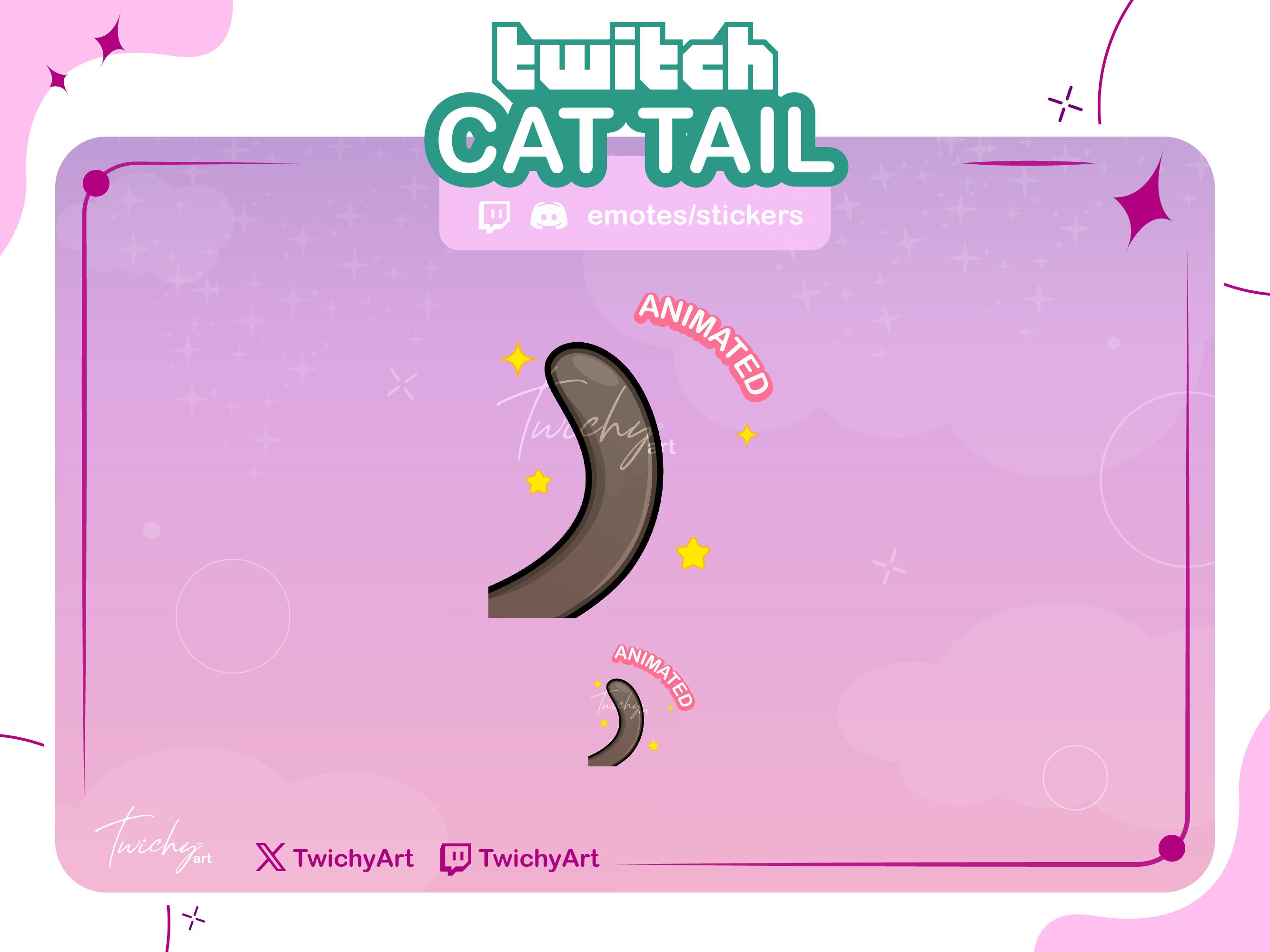 Brown Cat Tail Animated Emote for Twitch / Discord / Youtube | Honkai ...