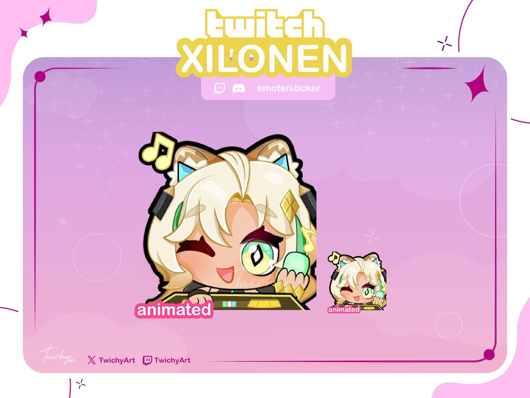 Xilonen Dj Emote for Twitch Animated and Static / Discord Stickers ...
