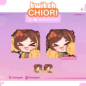 Chiori Cheering Animated Emote for Twitch / Discord Stickers / Youtube ...