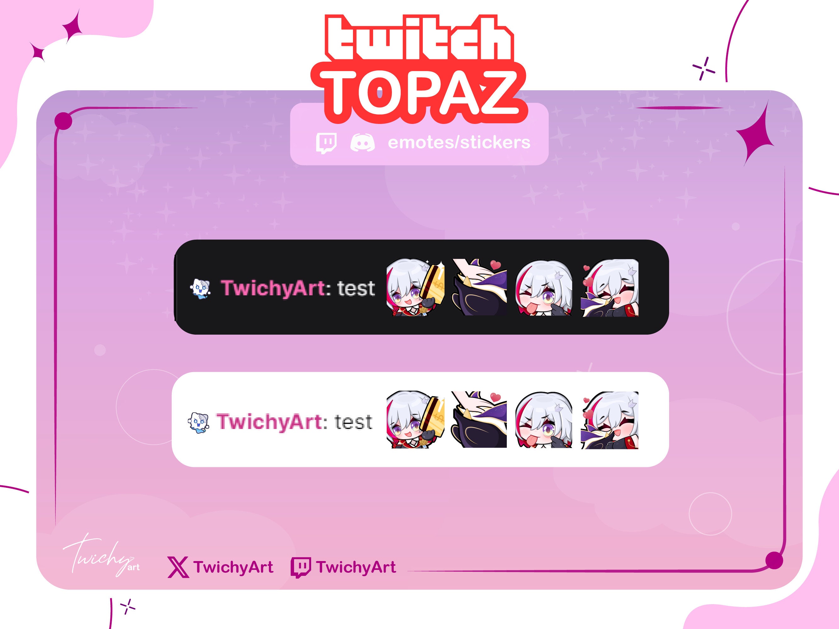 Topaz 4 Emotes Pack for Twitch / Discord / Youtube | Honkai Star Rail ...