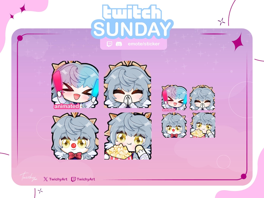 Sunday 4 Emotes Animated and Static for Twitch / Discord / Youtube ...