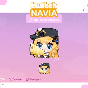 Navia Gun Emote for Twitch / Discord / Youtube | Genshin Impact Emote ...