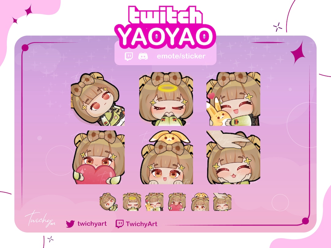 Yaoyao Pack of Emotes for Twitch / Discord Stickers / Youtube | Genshin ...