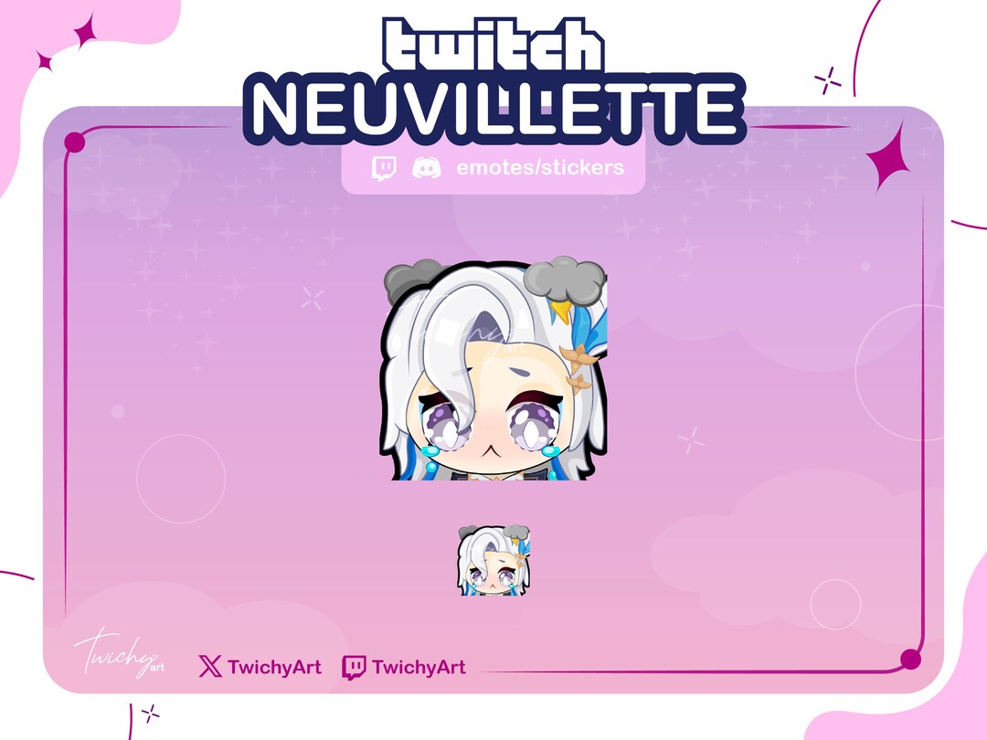 Neuvillette Sad Emote for Twitch / Discord Stickers / Youtube | Genshin ...
