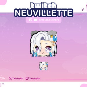 Neuvillette Sad Emote for Twitch / Discord Stickers / Youtube | Genshin ...