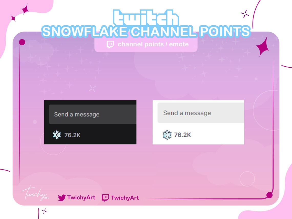 Snowflake Channel Points and Emote for Twitch - Etsy