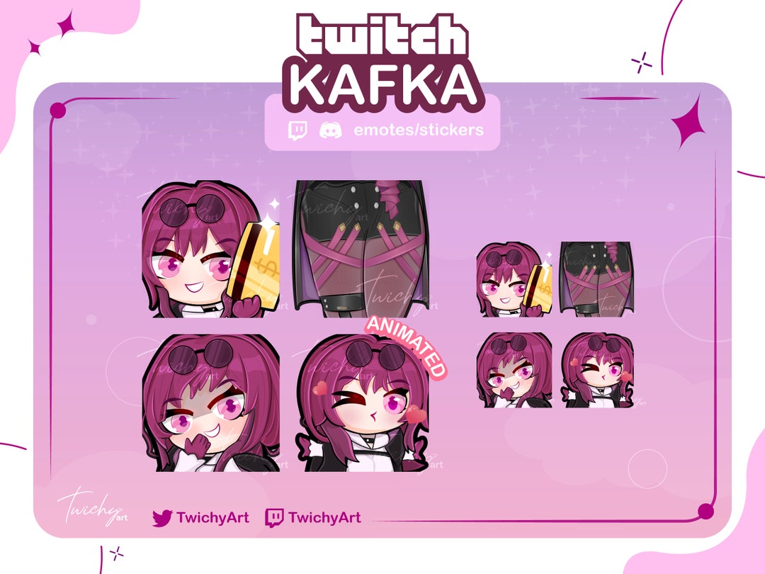 Kafka 4 Emotes Pack! for Twitch / Discord / Youtube | Honkai Star Rail ...