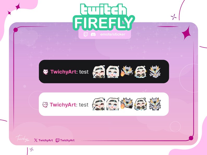 Firefly 4 Emotes Pack Animated and Static for Twitch / Discord ...