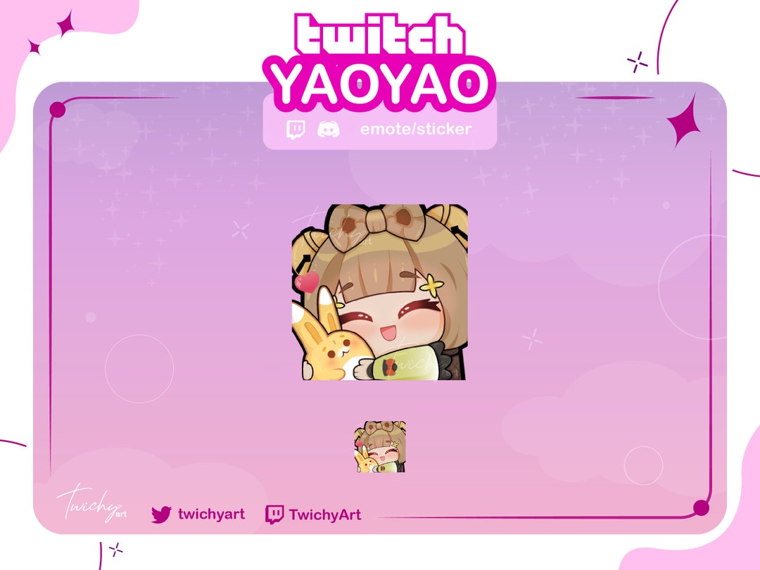Yaoyao Hug Emote for Twitch / Discord Sticker / Youtube | Genshin ...
