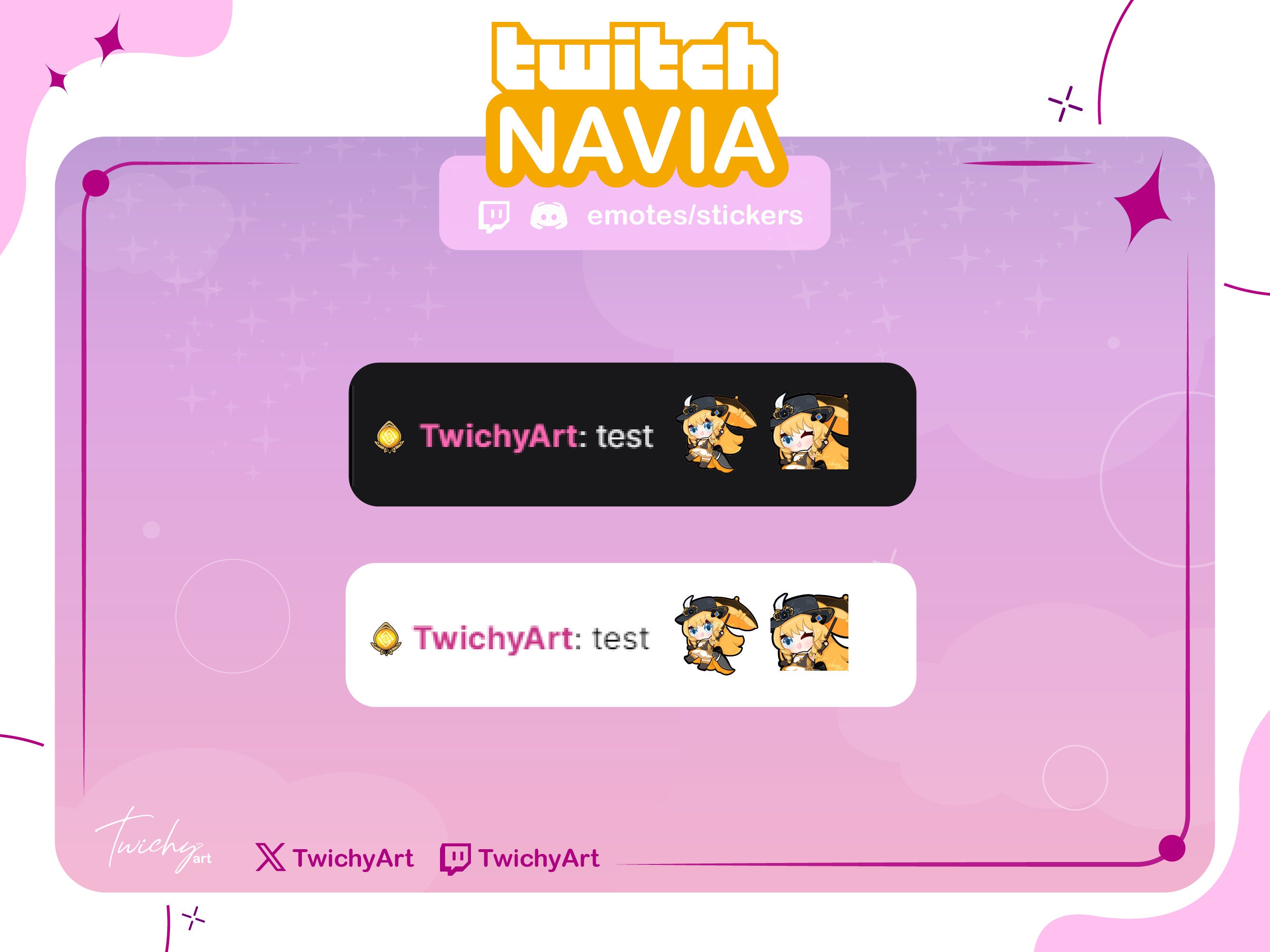 Navia Wink Animated & Static Emote for Twitch / Discord / Youtube ...