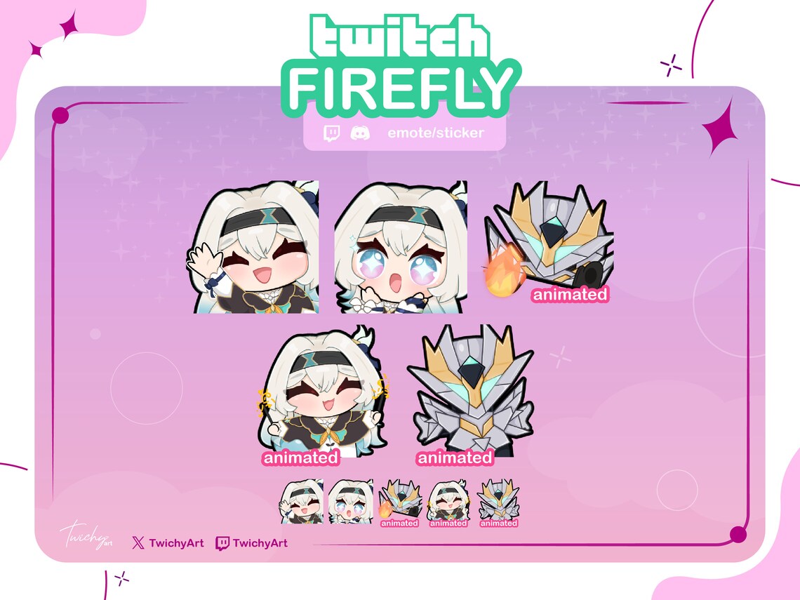 Firefly 4 Emotes Pack Animated and Static for Twitch / Discord ...