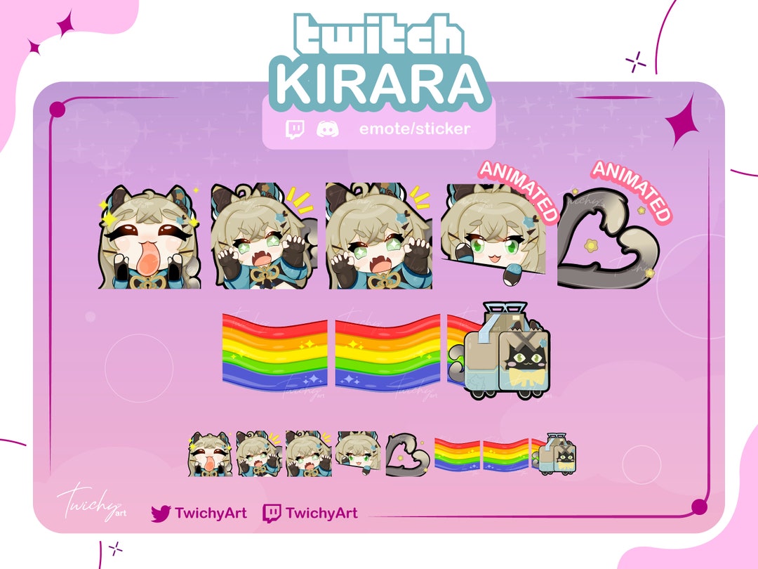 Kirara Pack of Emotes for Twitch / Discord Stickers / Youtube | Genshin ...