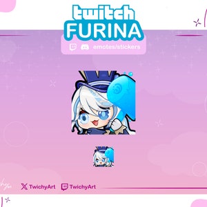 Furina Focalors Bonk Emote für Twitch / Discord Sticker / Youtube ...