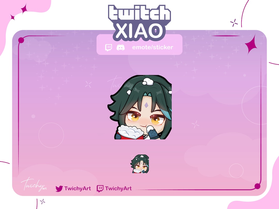 Xiao Popcorn Emote for Twitch / Discord Sticker / Youtube | Genshin ...