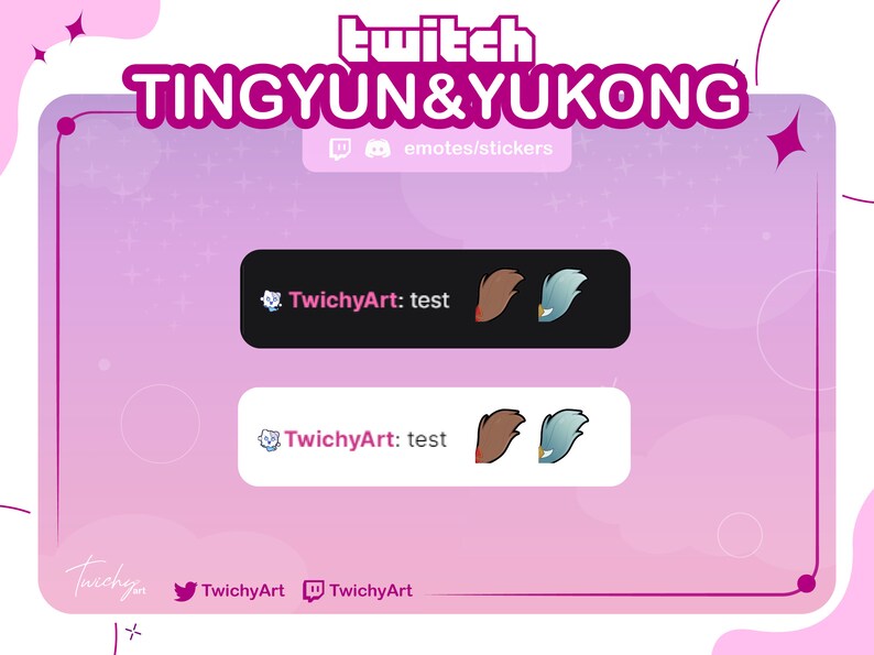 Tails Emotes Tingyun & Yukong for Twitch / Discord / Youtube | Honkai ...