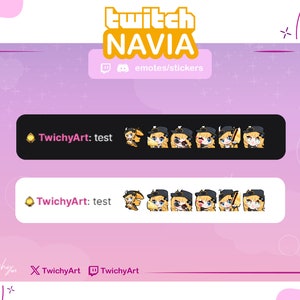6 Navia Emotes Pack Animated & Static for Twitch / Discord Stickers ...