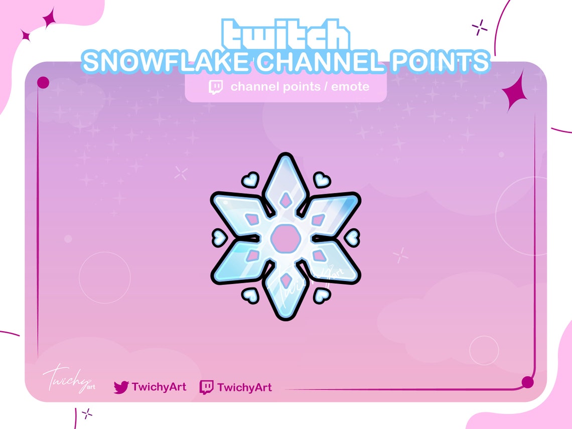 Snowflake Channel Points and Emote for Twitch - Etsy