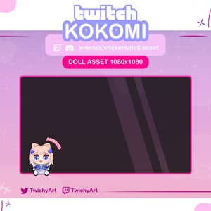Kokomi Sit Doll Emote & Asset Animated for Twitch / Discord / Youtube ...