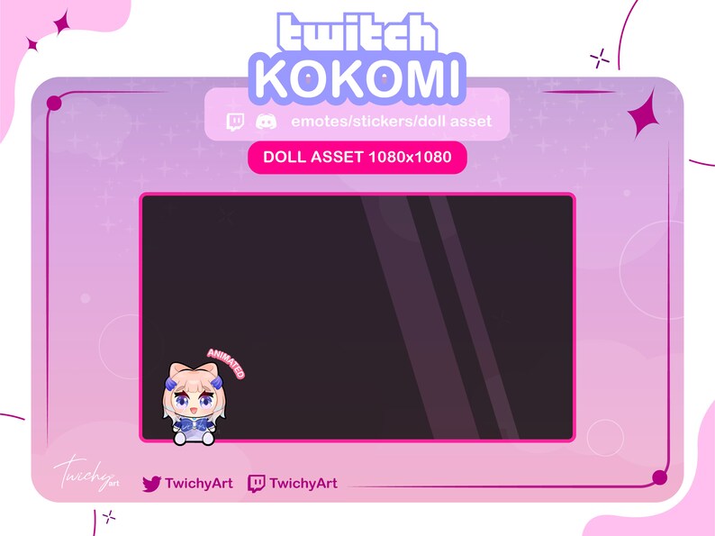 Kokomi Sit Doll Emote & Asset Animado para Twitch / Discord / - Etsy México