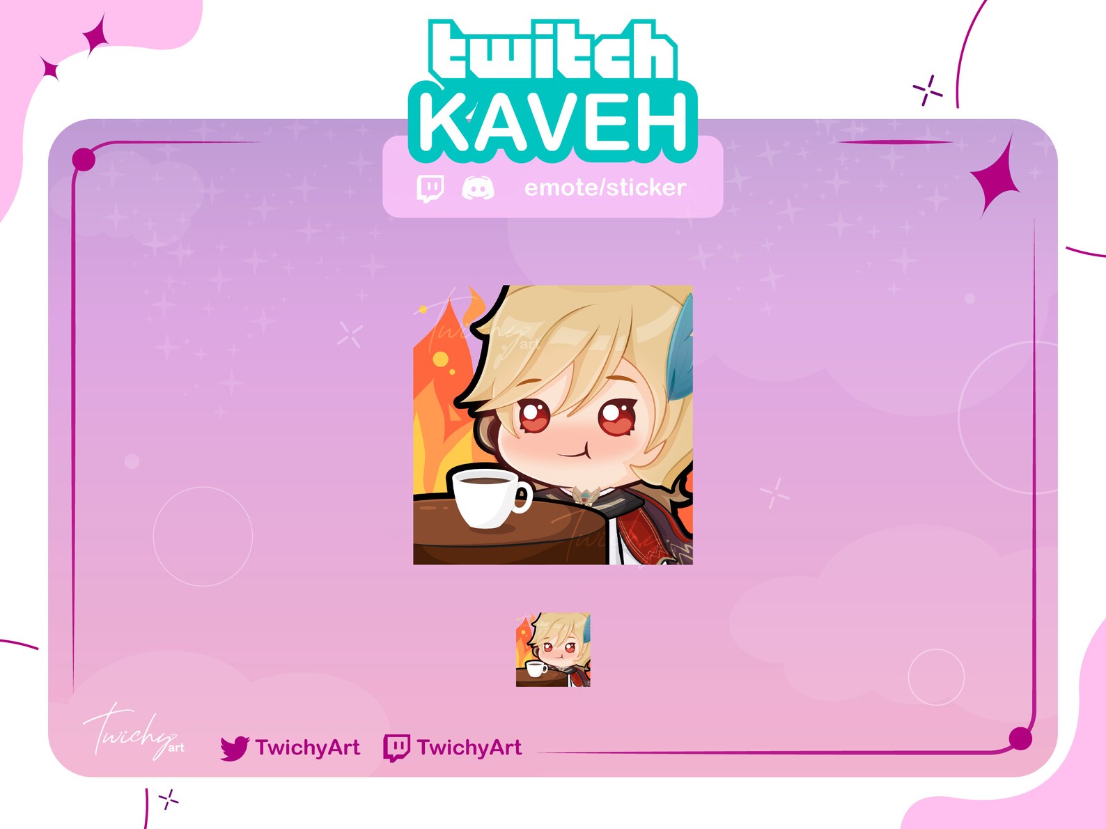 Kaveh This is Fine Emote for Twitch / Discord Sticker / Youtube ...