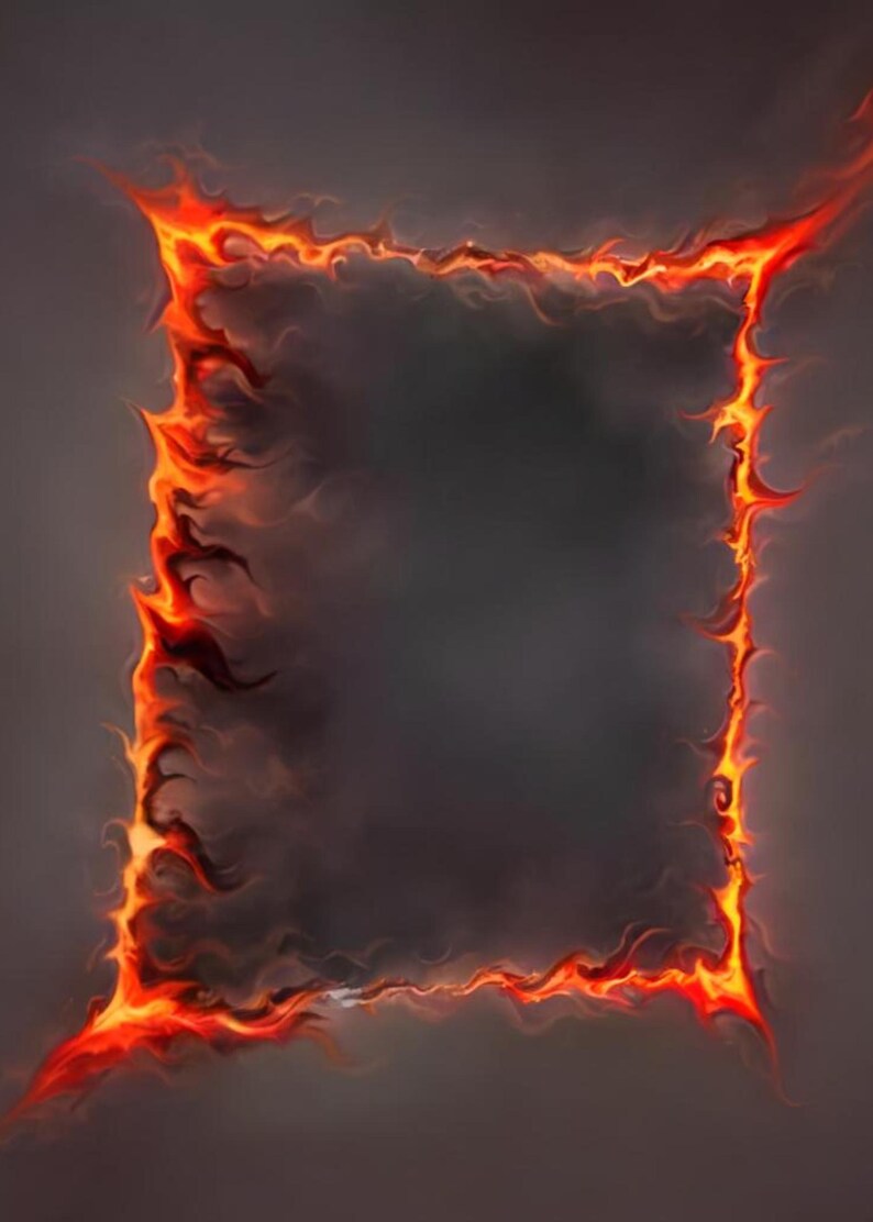 Flame Design Printable, Fire-themed Wall Art, Abstract Flame Patterns ...