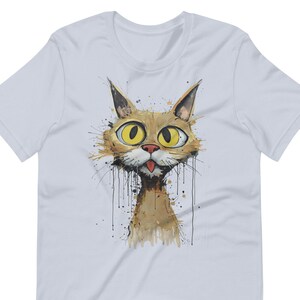 Hilarious Feline Lover Tshirt, Funny Crazy Cat Tee, Cat Painting T ...