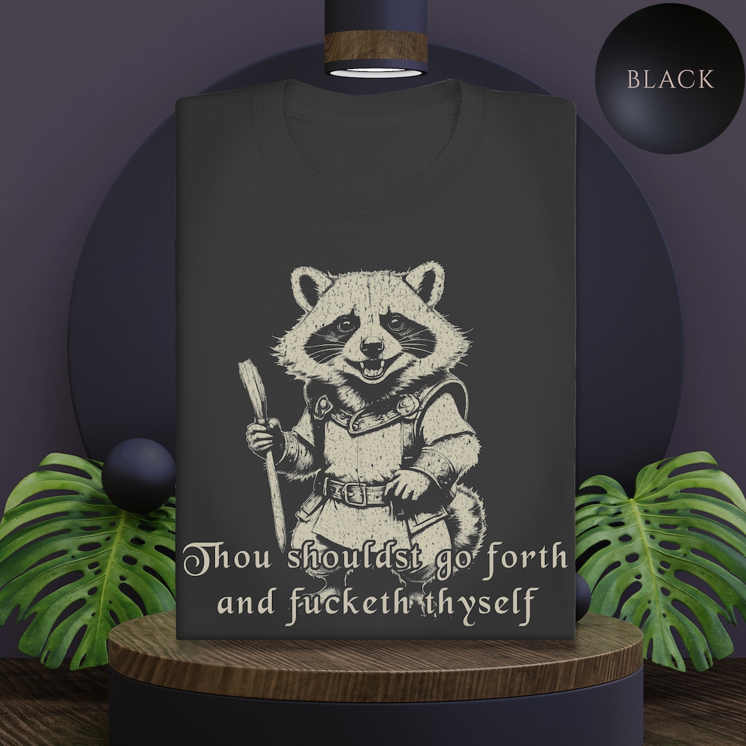 Funny Racoon T-shirt: Medieval Insult, Royal Rascal Tee - Etsy