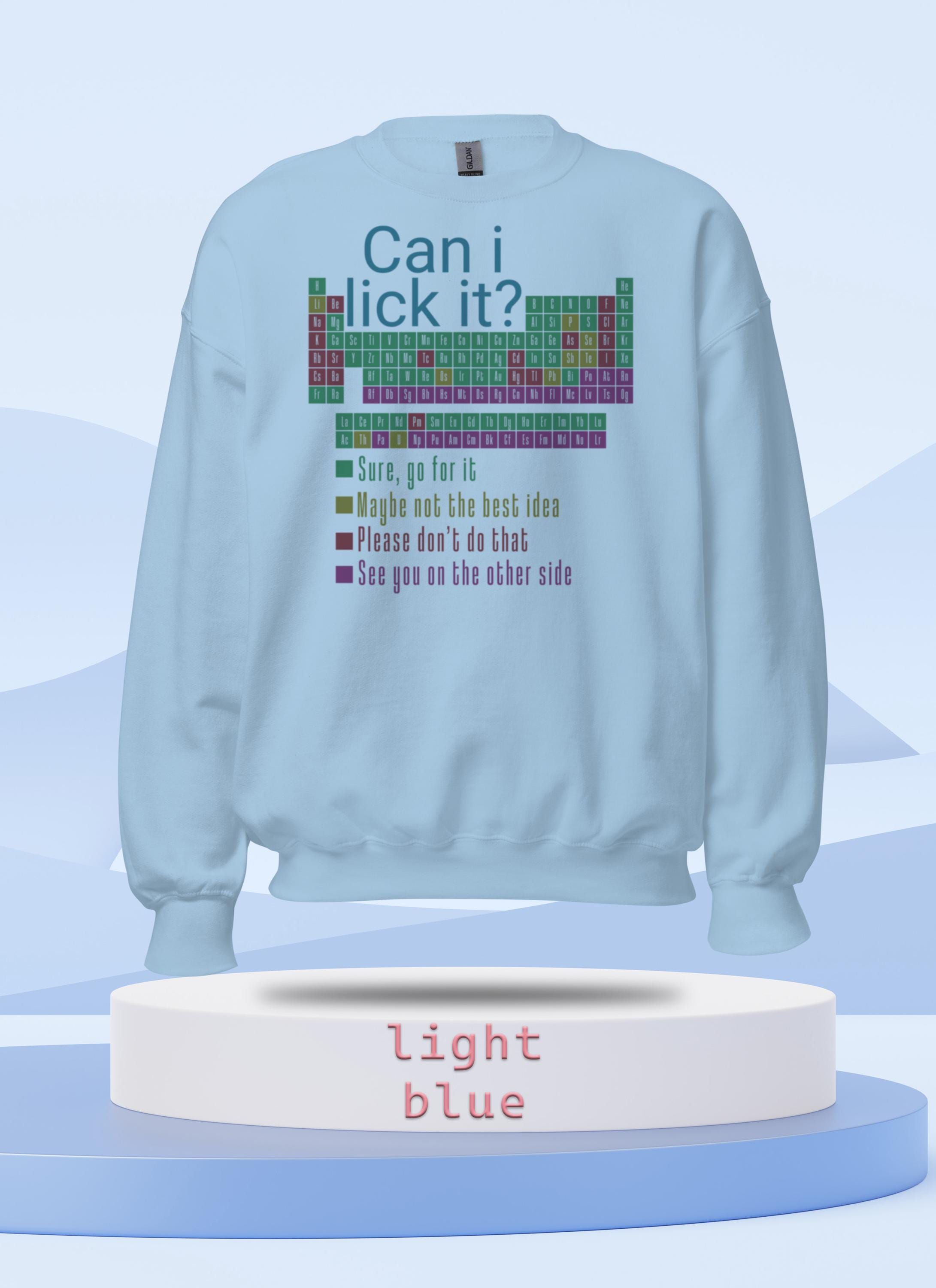 Funny Periodic Table of Elements Sweater, Humorous Science Graduation ...
